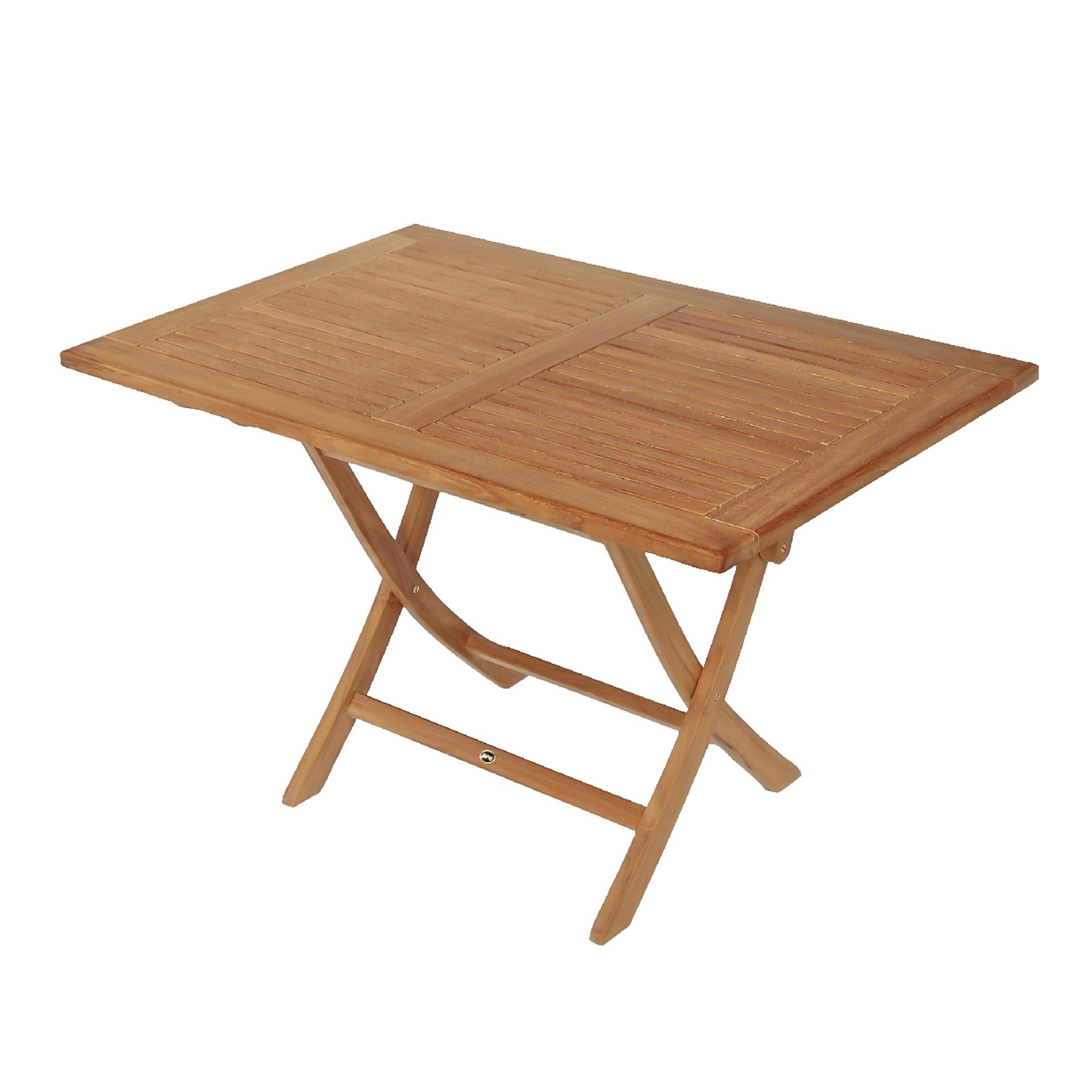 Teak Dining Folding Table Colorado - Rectangular 48 x 32" (120 x 80 cm ...